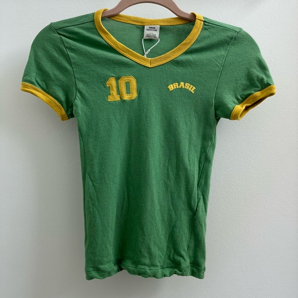 Urban Outfitters | Tops | Urban Outfitters Brasil Vneck Baby Tee Green ...